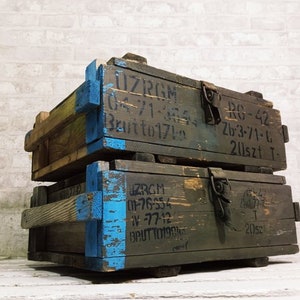Military Storage Crates, Antique Transport Boxes, Retro Military Gear ...