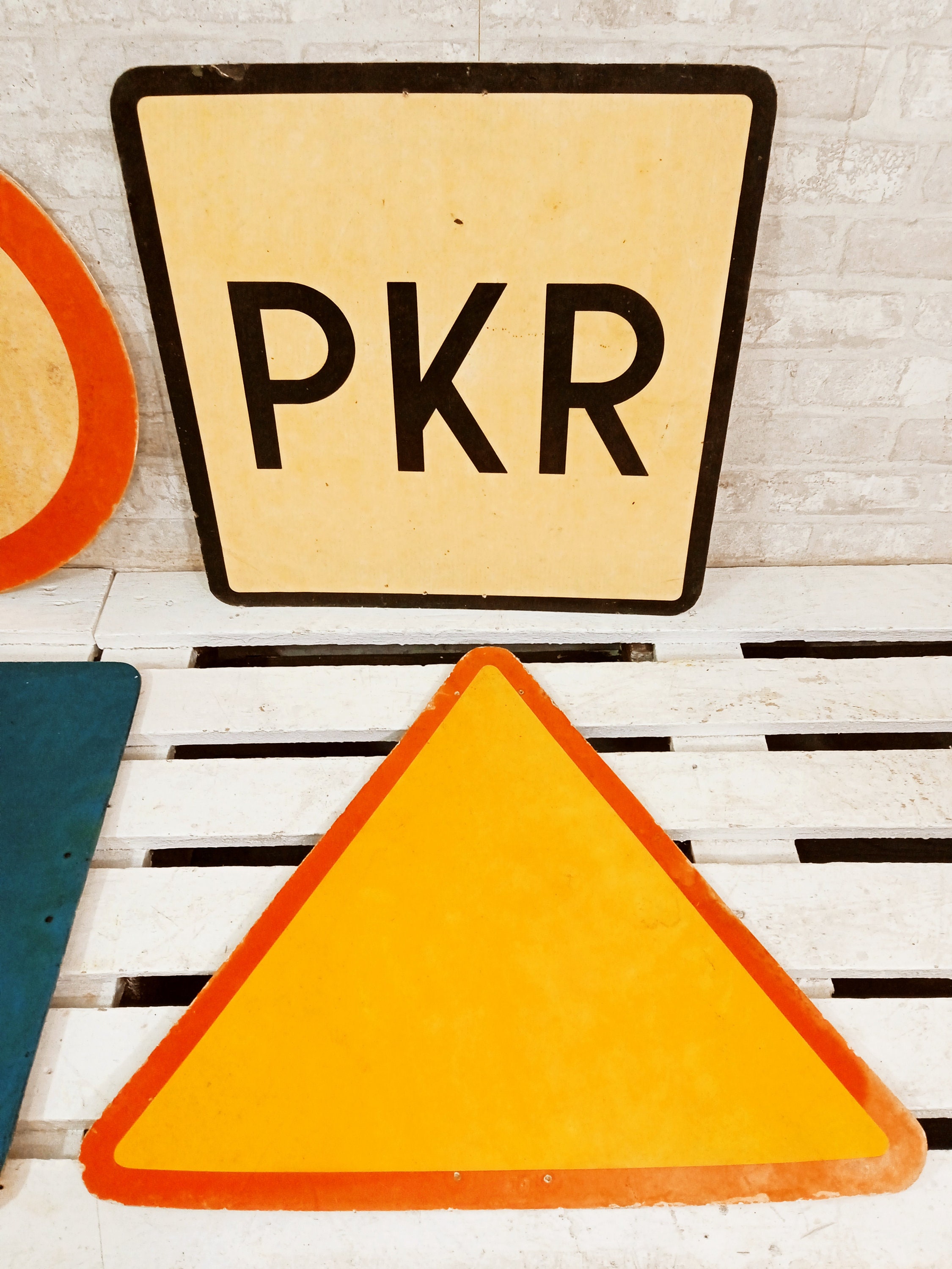 OLD SIGN DECORATIONS Polish Signs Vintage Signs Set of 4 Vintage Road ...