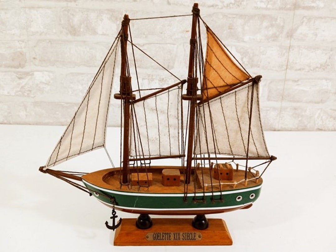 Vintage Ship Figurine - Antique Nautical Model | Collectible Historical ...