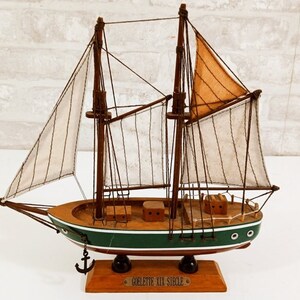 Vintage Ship Figurine - Antique Nautical Model | Collectible Historical ...