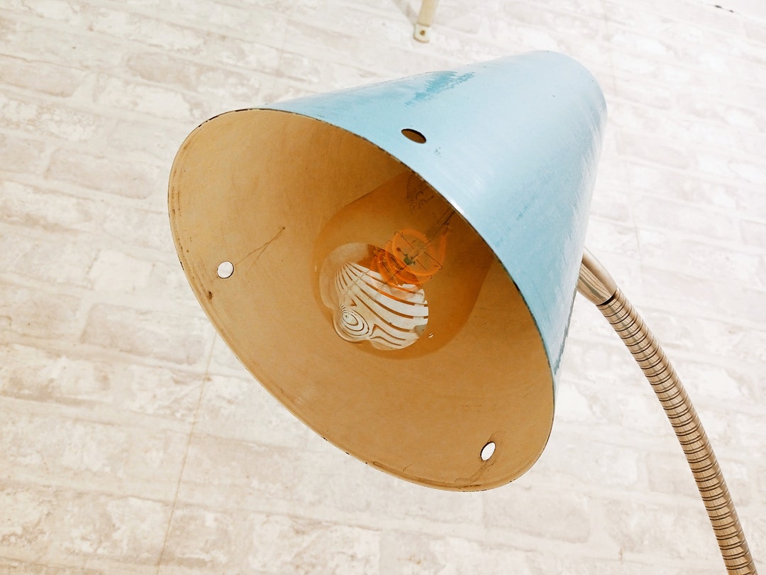 Vintage Light Blue Desk Lamp, Retro Task Light, Antique Office Lamp ...
