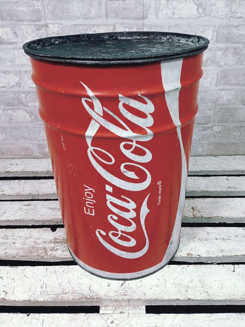 Vintage Coca Cola Table / Stool / Container Red White - Etsy