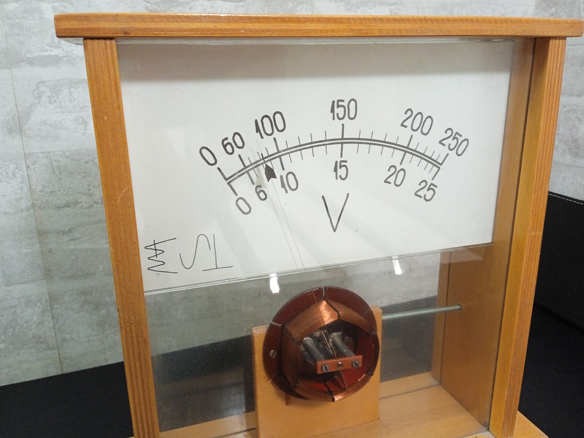 VINTAGE Ammeter Voltmeter Vintage Electricity Meter Electricity Checker ...