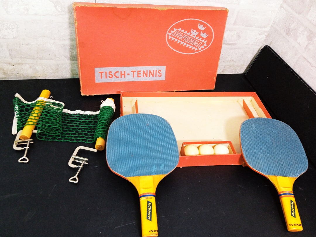 Collectible Retro Ping Pong Kit - Rare Recreation Decor With Case - Etsy