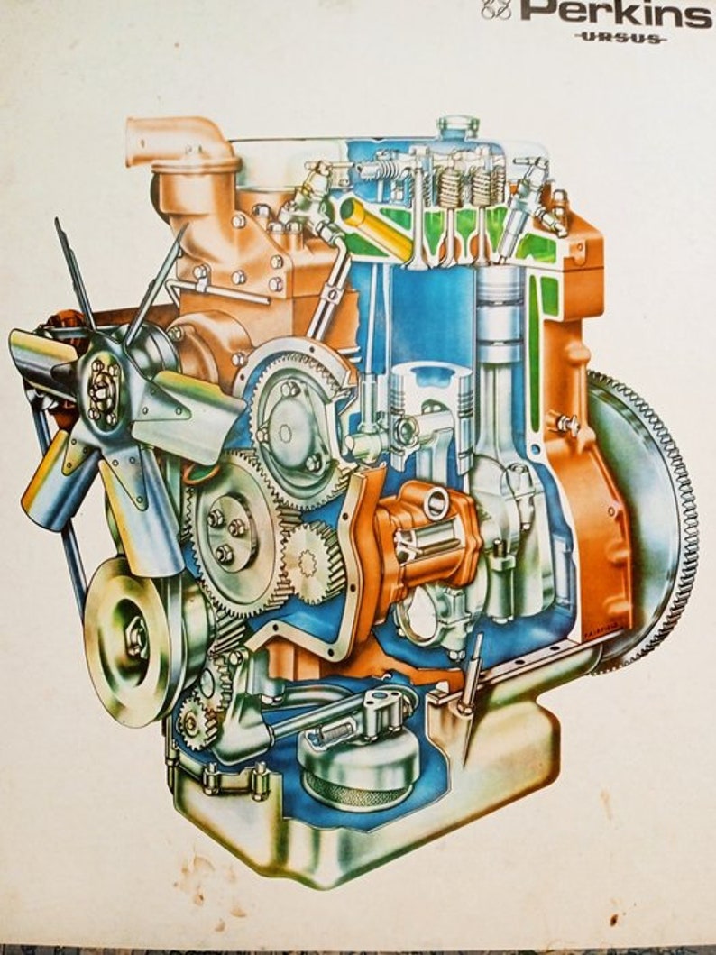 VINTAGE PERKINS ENGINE Poster Vintage Engine Poster Old Decoration - Etsy