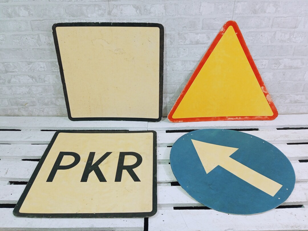 Vintage Road Signs – Classic Old Traffic Signs for Home Decor ...