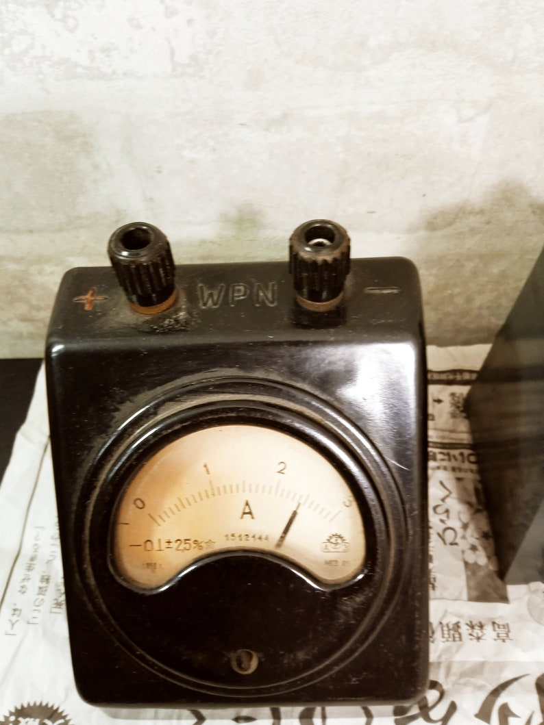 Vintage Laboratory Ammeter, Antique Electrical Measuring Device, Retro ...