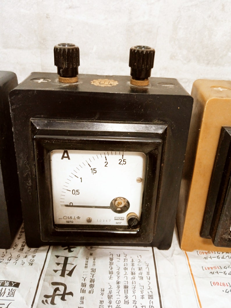 Vintage Laboratory Ammeter, Antique Electrical Measuring Device, Retro ...