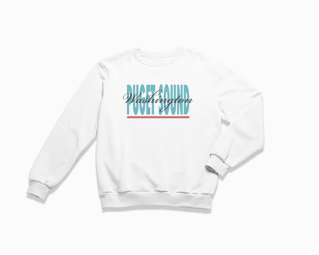 Puget Sound Signature Sweatshirt: Puget Sound Seattle Crewneck / Retro ...