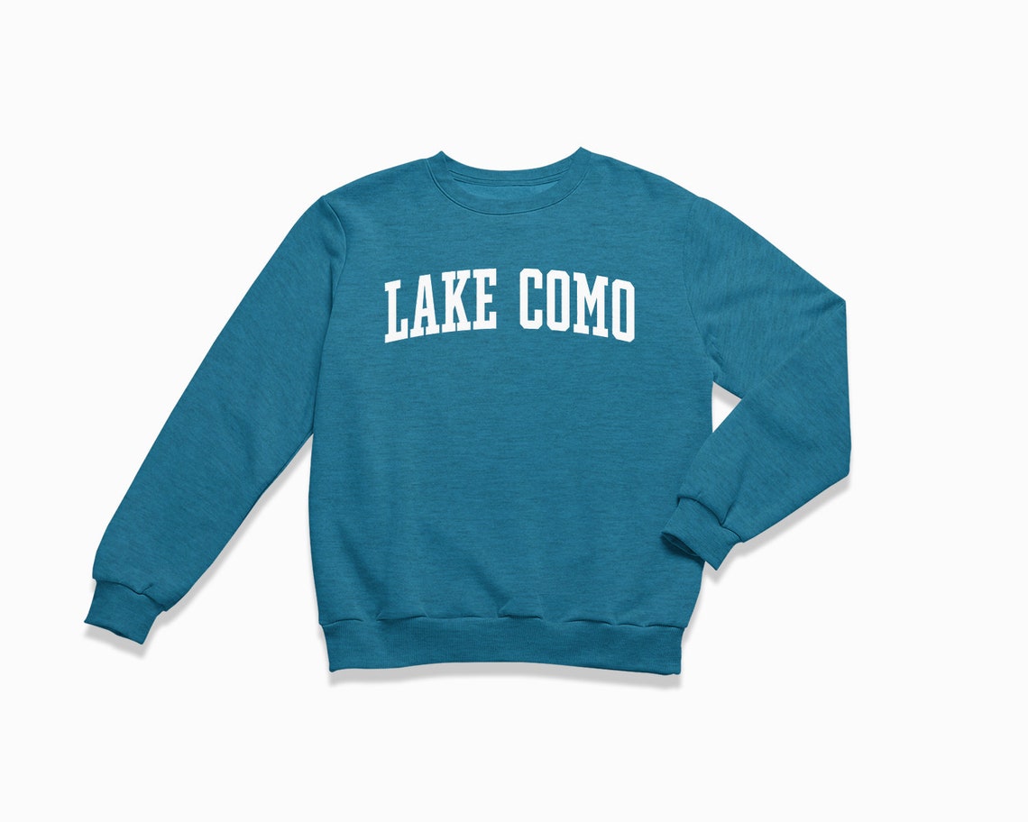 Lake Como Sweatshirt: Lake Como Italy Crewneck / College Style - Etsy
