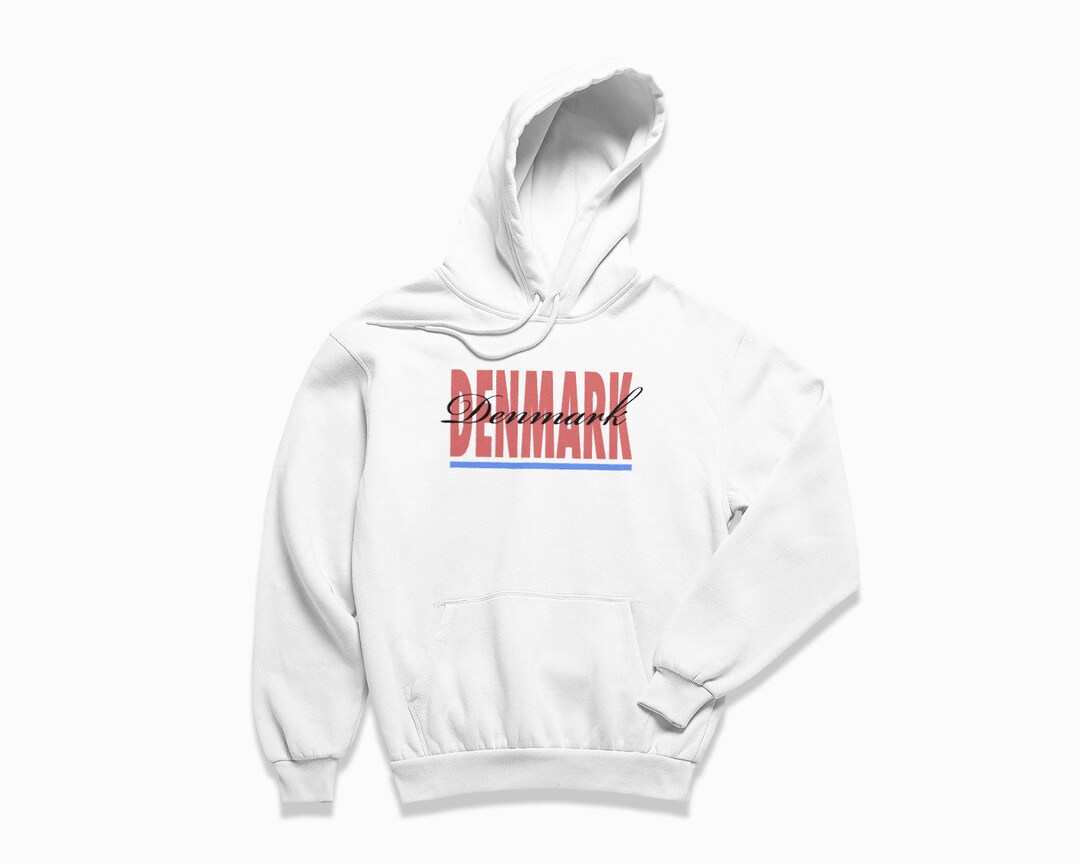 Denmark Signature Hoodie: Denmark Hooded Sweatshirt / Retro Style ...