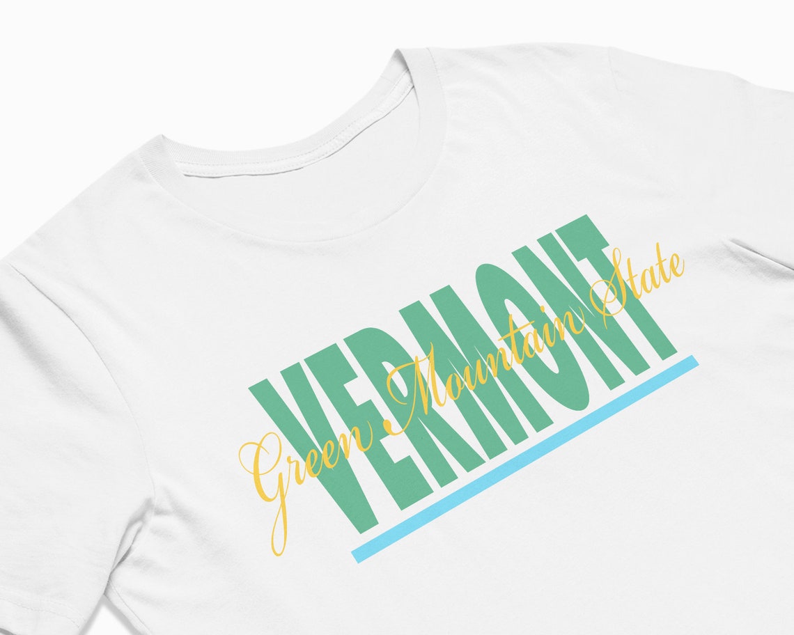 Vermont Signature Shirt: Vermont T-shirt / Retro Style T Shirt - Etsy UK