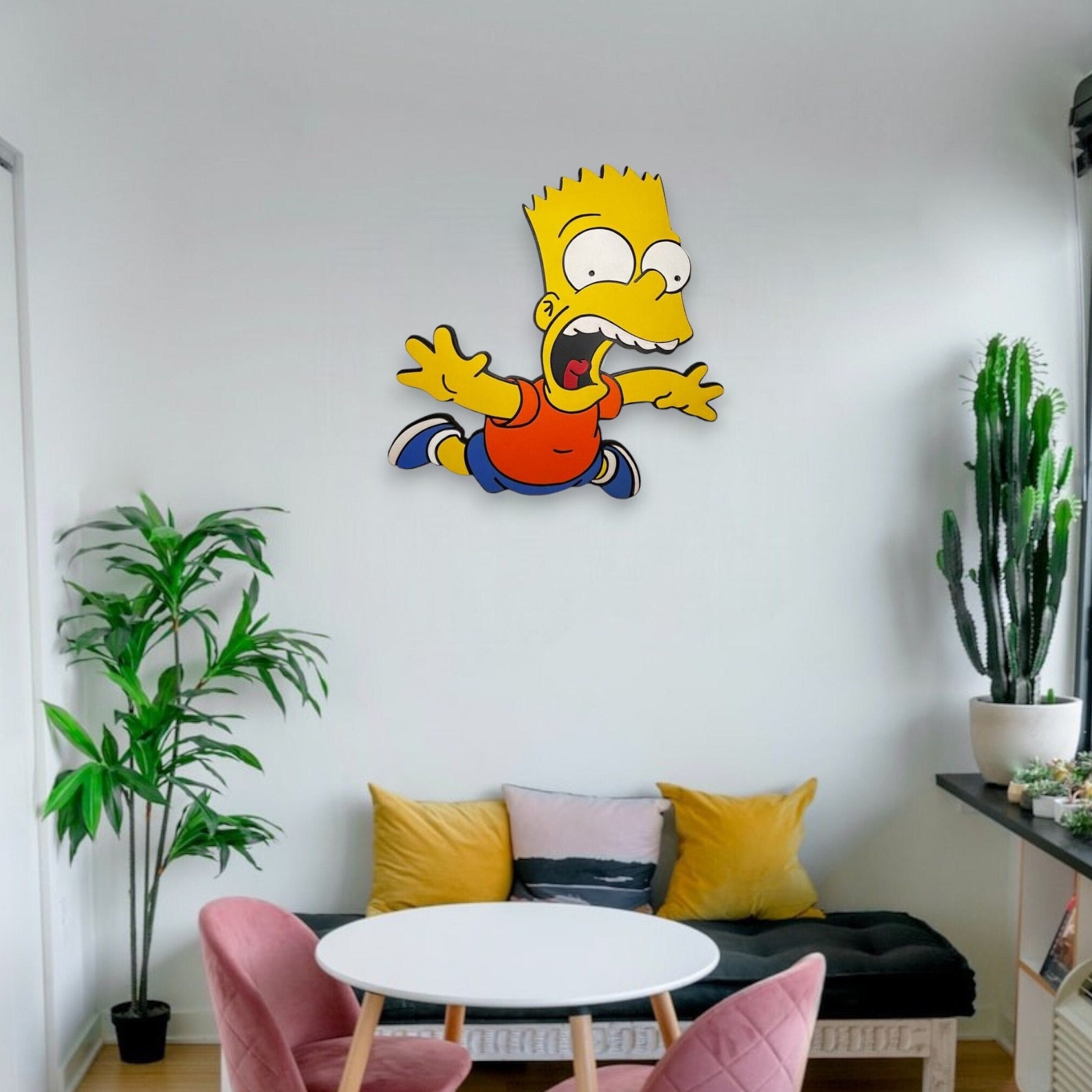 Bart Simpson Wood 3D Sign Panel, Wall Art Poster Print Home/office Room ...