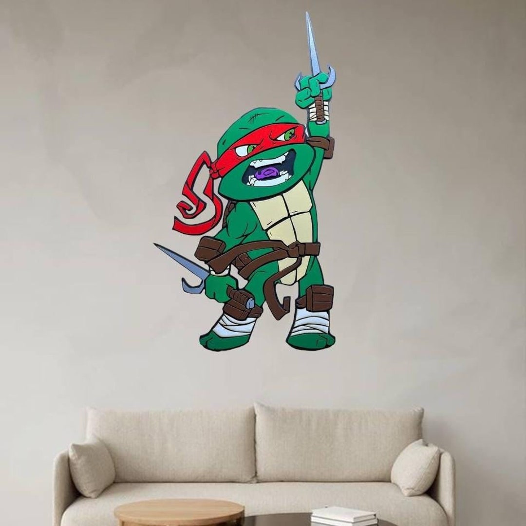 Wall Art teenage Mutant Ninja Turtles Wall Panel Home Decor Kids Room ...