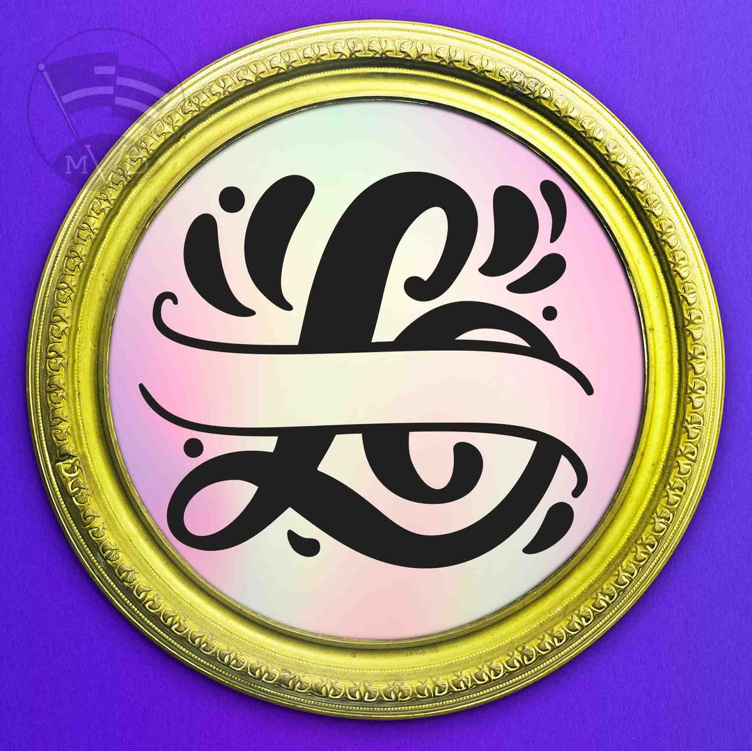 Letter L Split Monogram Svg Eps Dxf Png Bundle to Make Personal Reunion ...