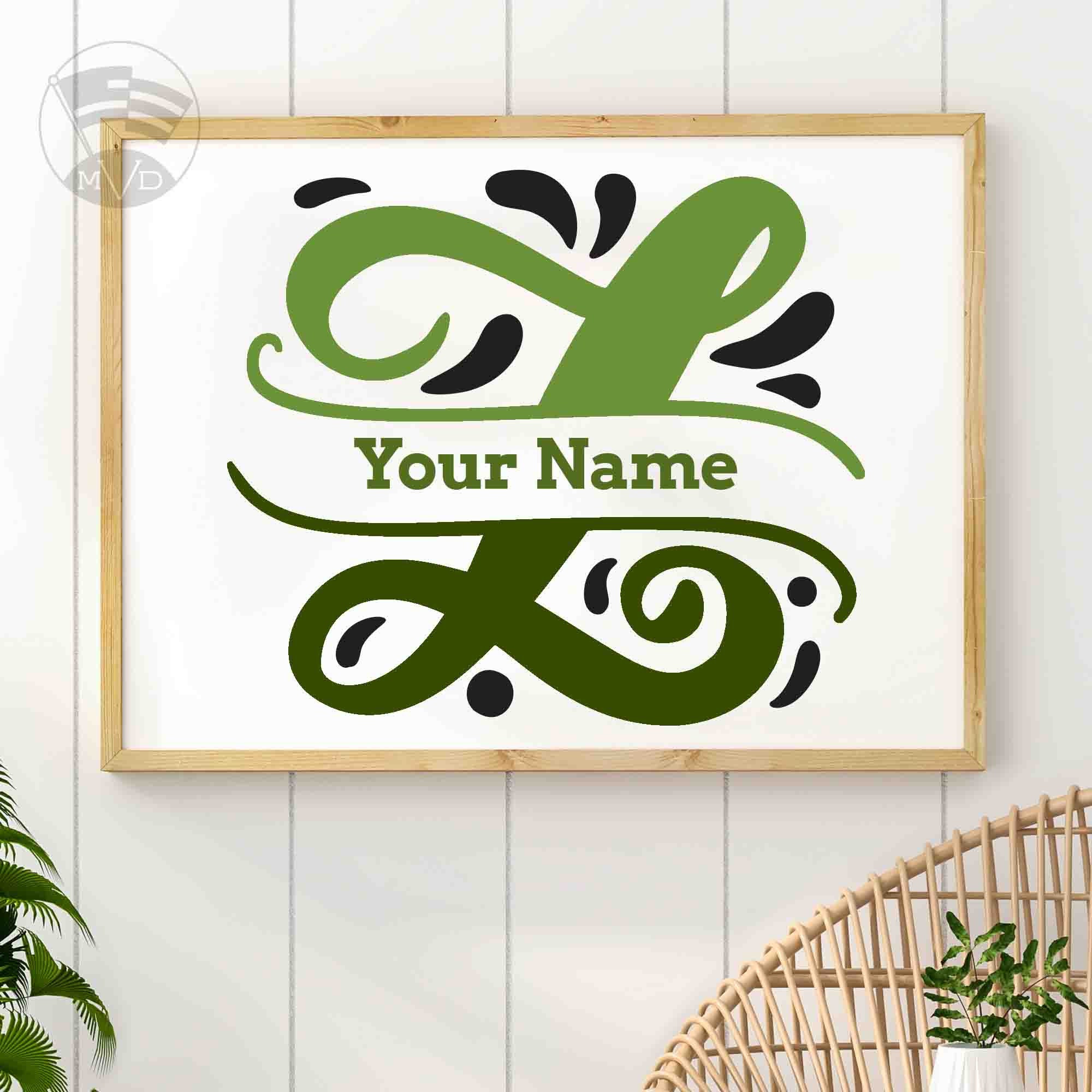 Letter Z Split Monogram Svg Eps Dxf Png Bundle to Make Personal Reunion ...