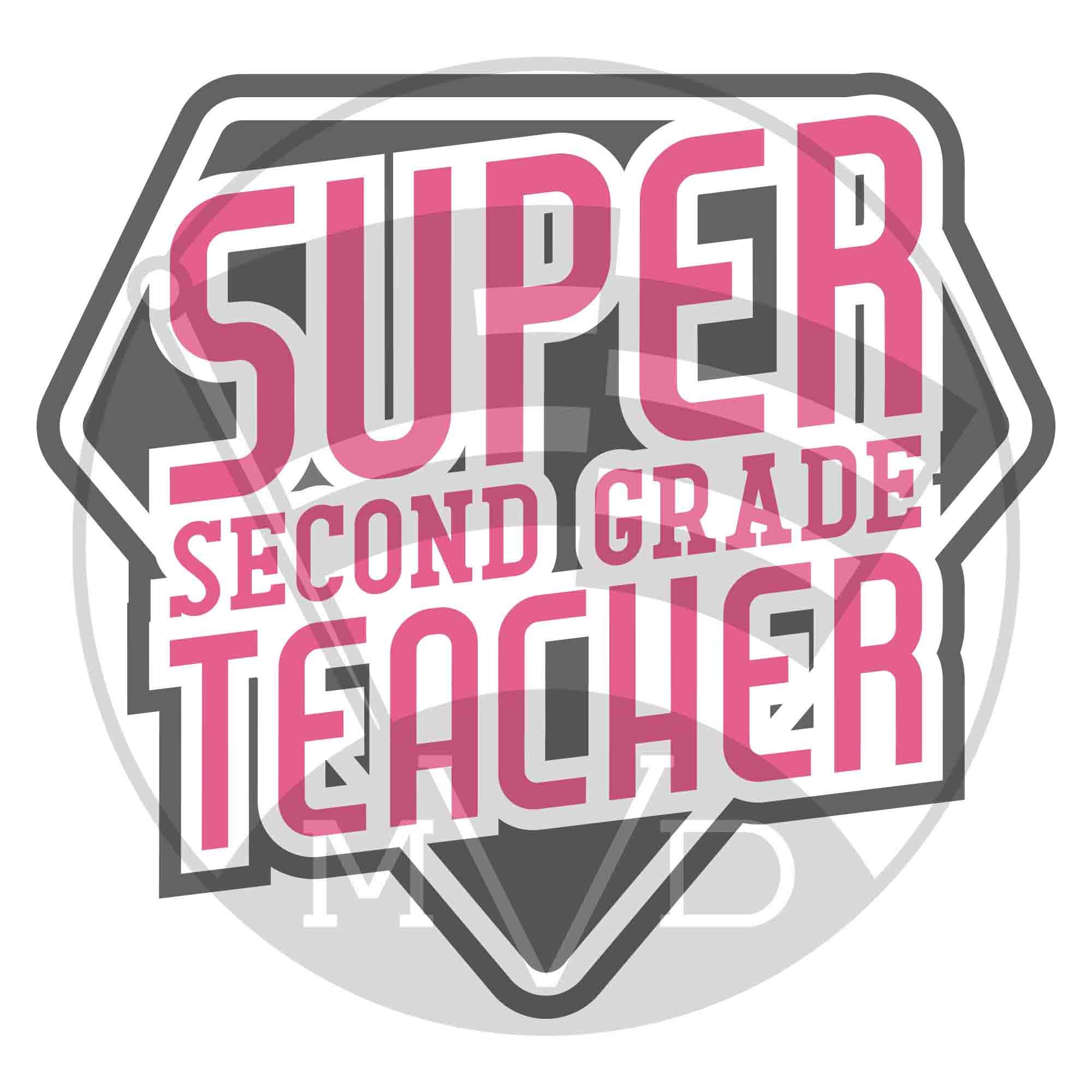 Super Second Grade Teacher Svg Eps Dxf Png Bundle for Personal ...