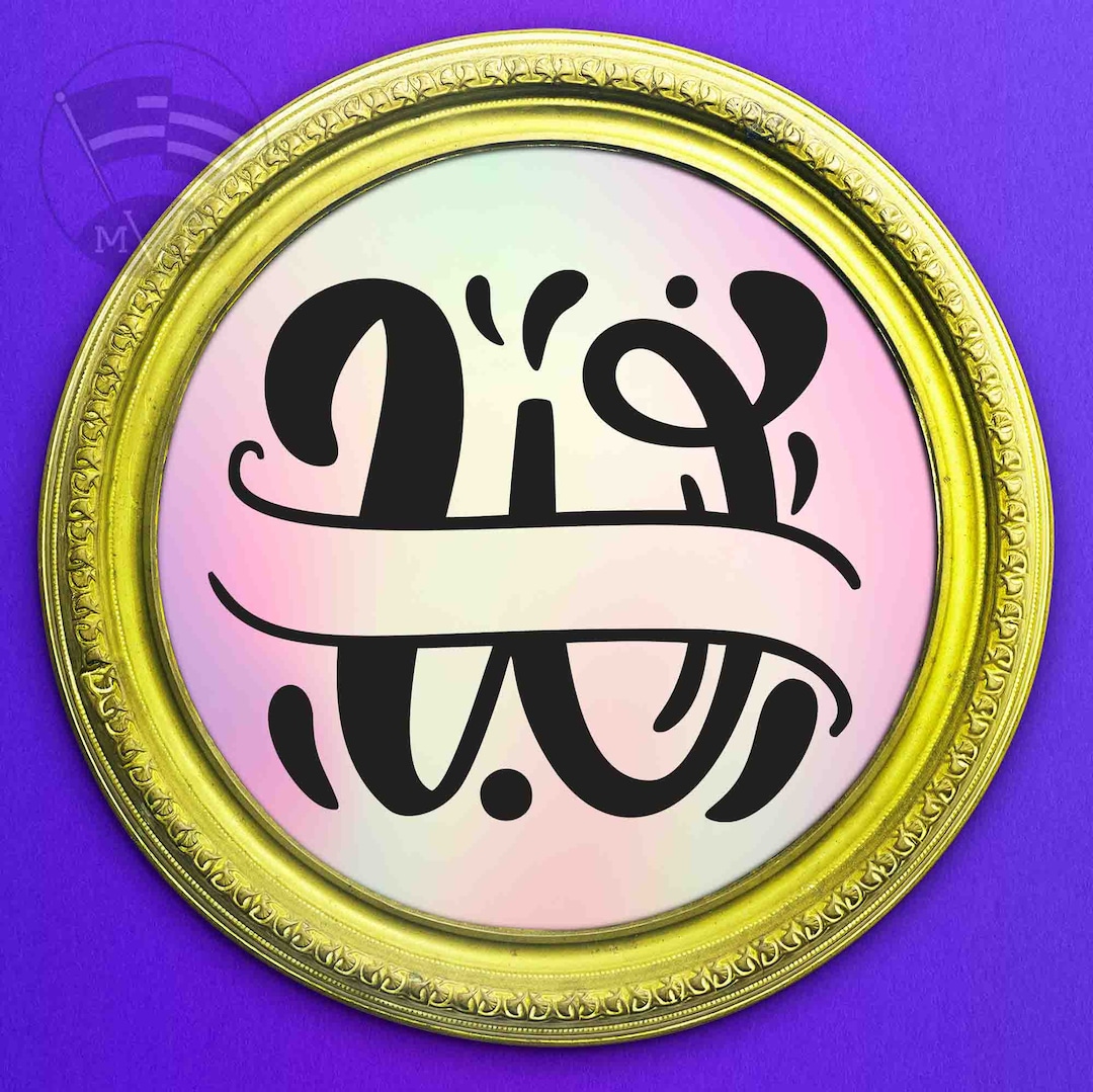 Letter W Split Monogram Svg Eps Dxf Png Bundle to Make Personal Reunion ...