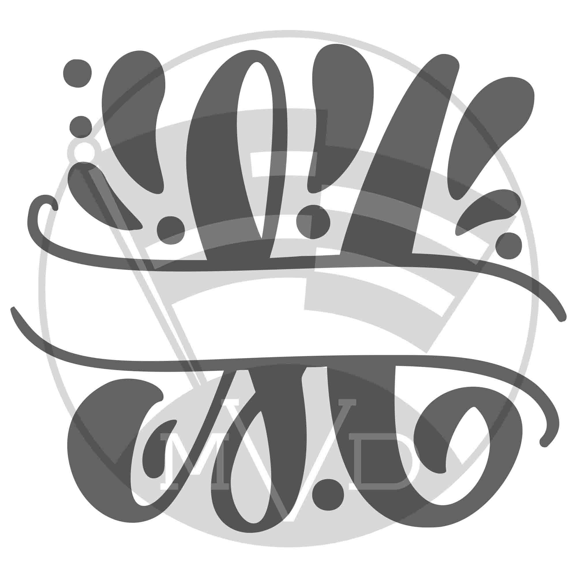 Letter M Split Monogram Svg Eps Dxf Png Bundle to Make Personal Reunion ...