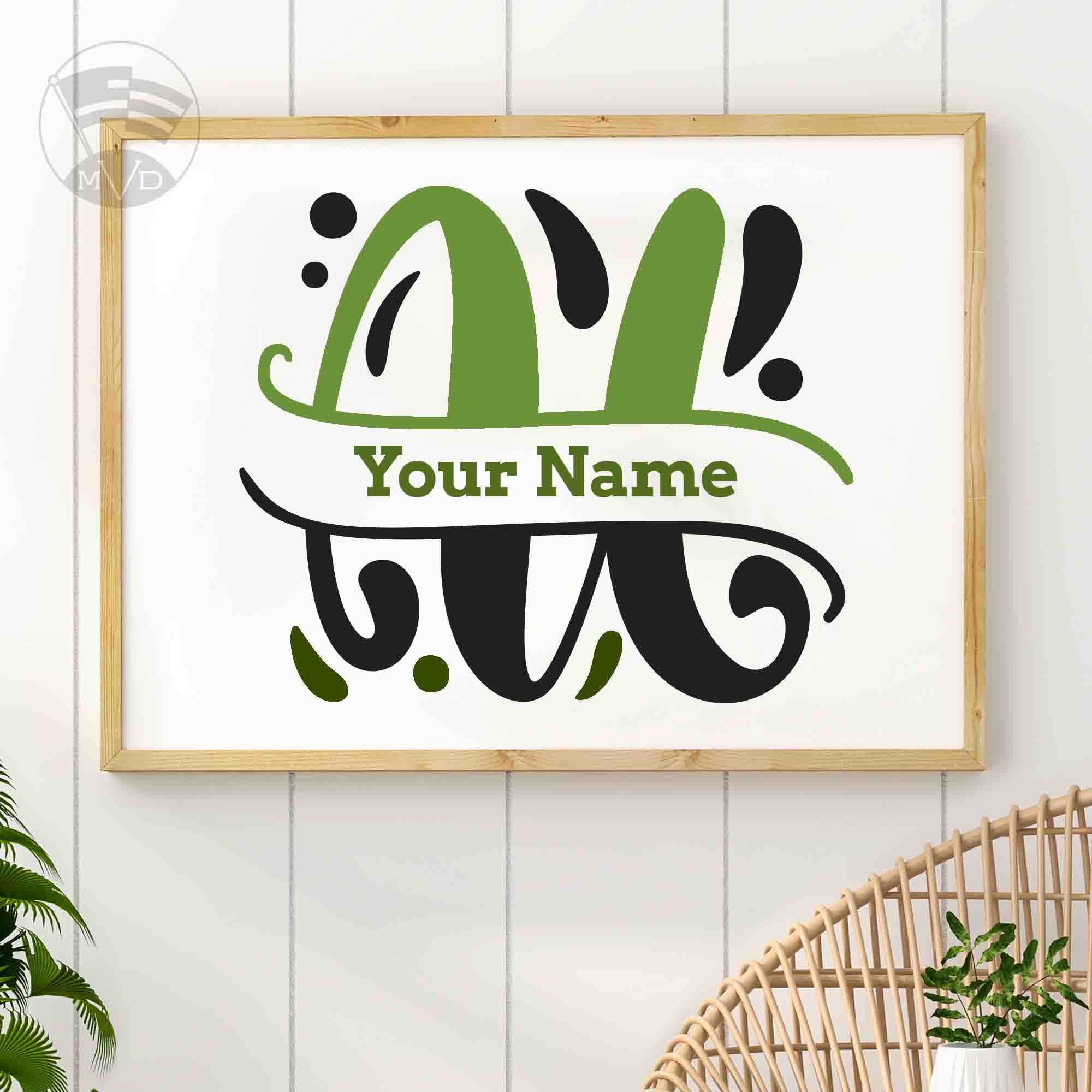 Letter U Split Monogram Svg Eps Dxf Png Bundle to Make Personal Reunion ...