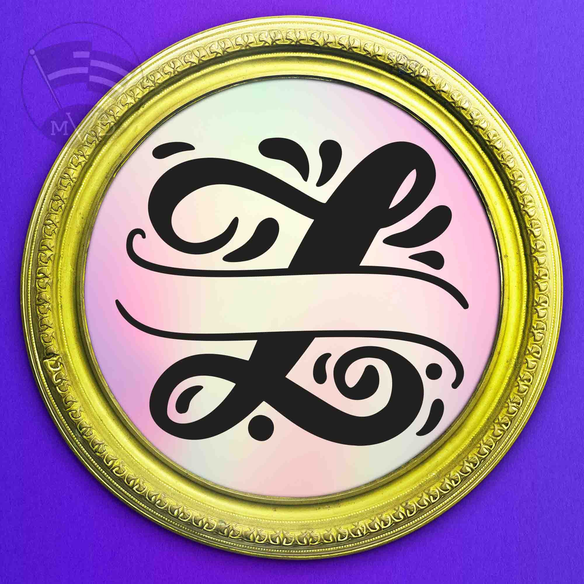 Letter Z Split Monogram Svg Eps Dxf Png Bundle to Make Personal Reunion ...