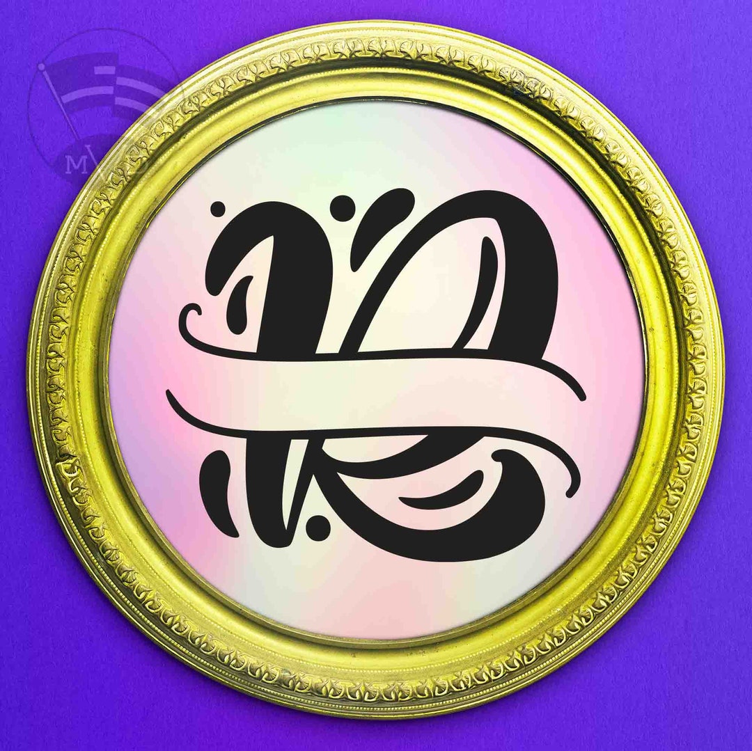 Letter R Split Monogram Svg Eps Dxf Png Bundle to Make Personal Reunion ...