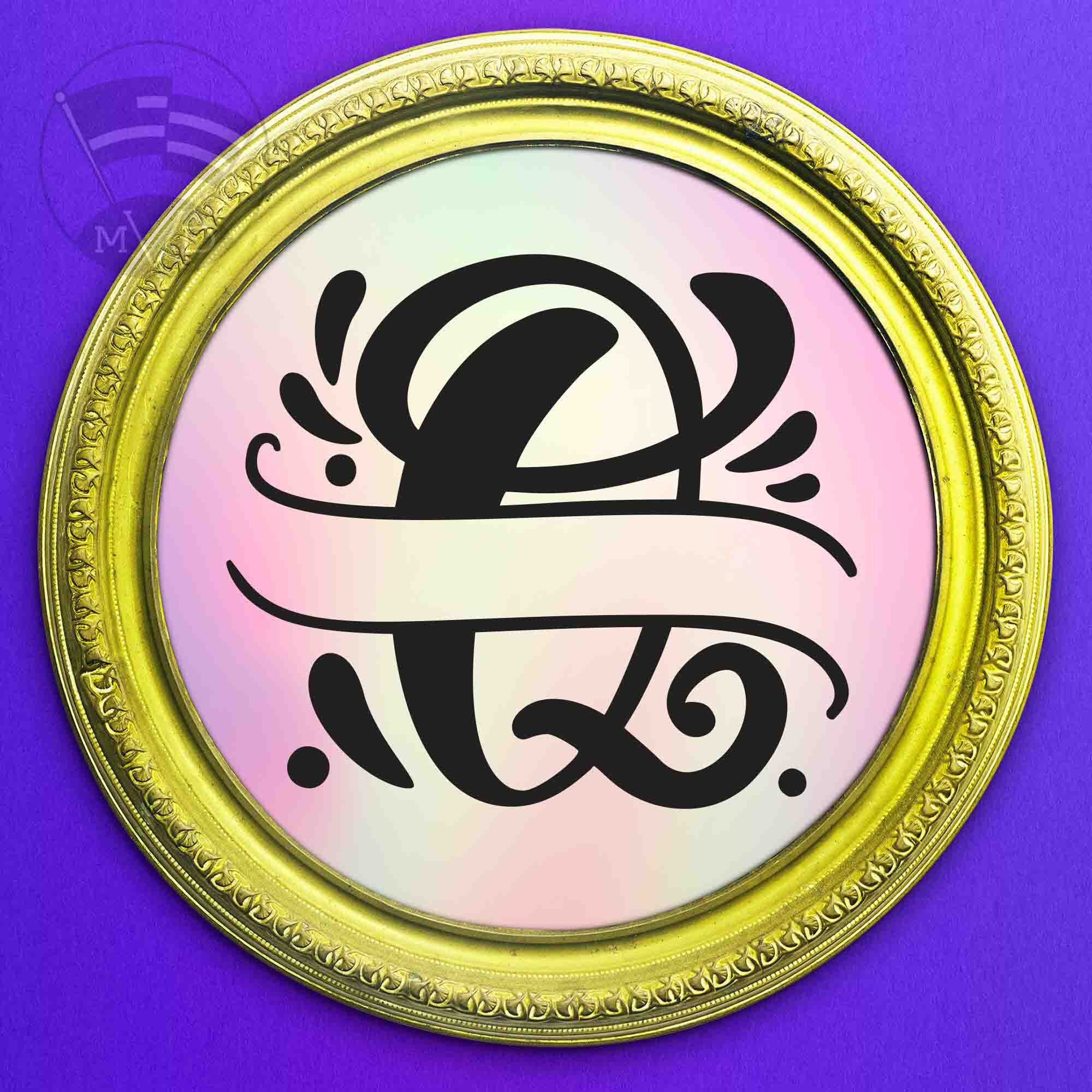 Letter Q Split Monogram Svg Eps Dxf Png Bundle to Make Personal Reunion ...