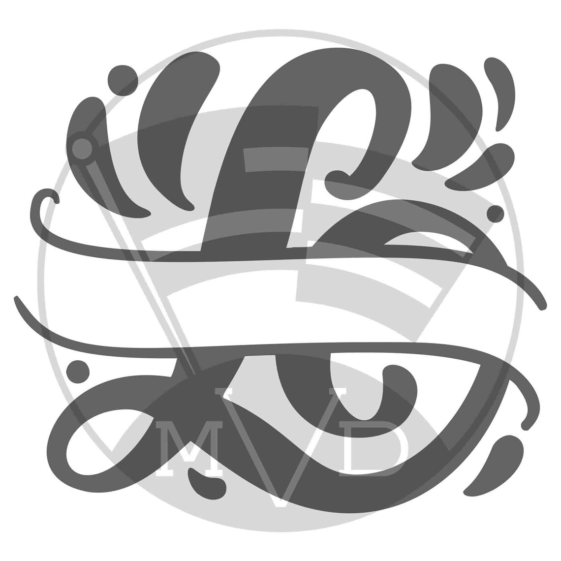 Letter L Split Monogram Svg Eps Dxf Png Bundle to Make Personal Reunion ...