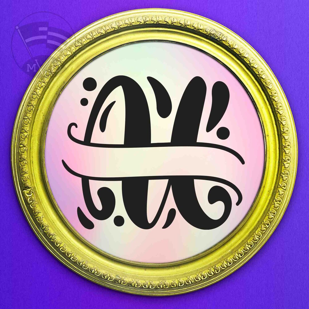 Letter U Split Monogram Svg Eps Dxf Png Bundle to Make Personal Reunion ...