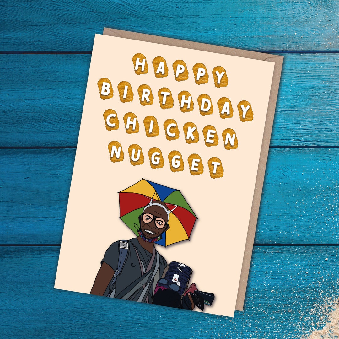 Funny Birthday Card Happy Birthday Chicken Nugget Birthday - Etsy
