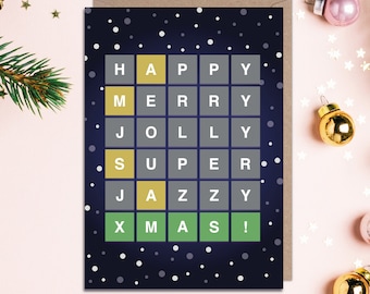Wordle Christmas Card - Etsy