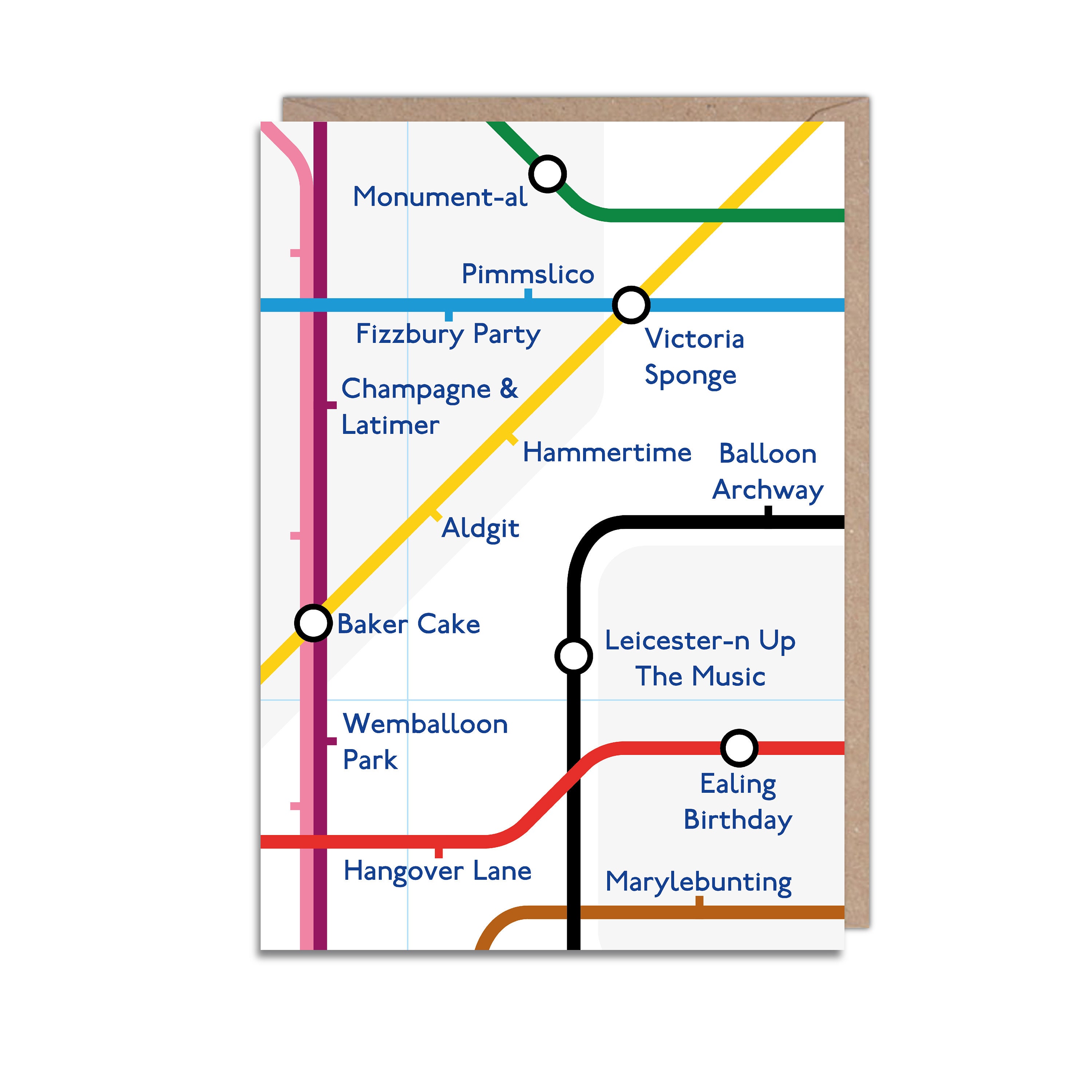London Underground Tube Style Birthday Card Station Card - Etsy UK