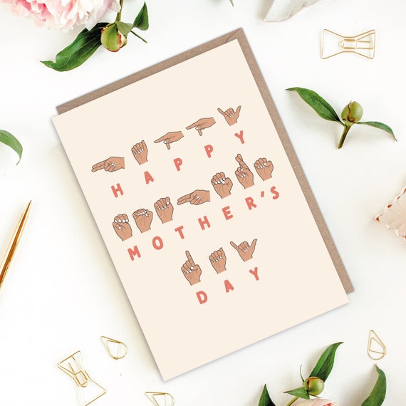 ASL Happy Mother's Day Card American Sign Language | Etsy