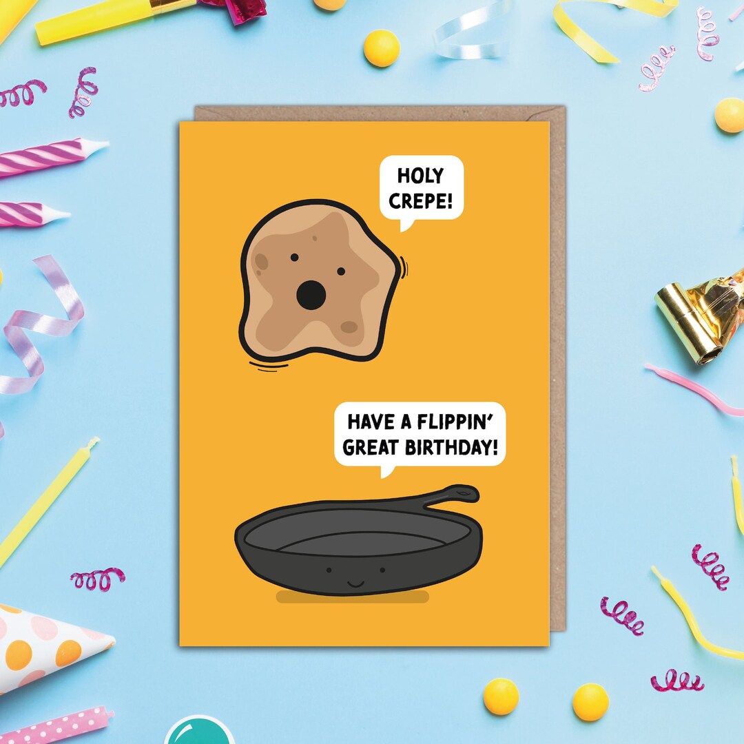 Crepe Birthday Card | Funny Birthday Card | Crepe | Card for Him | Card ...