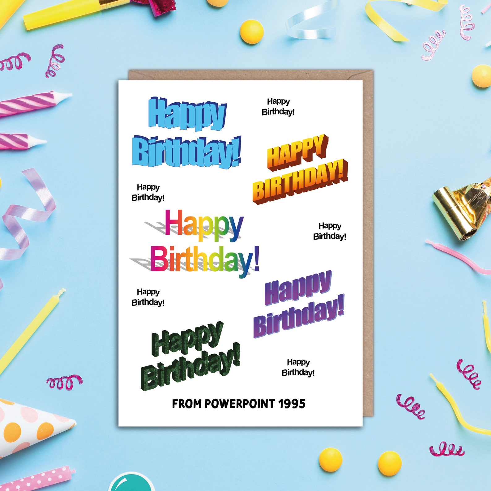Happy Birthday From Powerpoint 1995 Funny Birthday Card Card for Him ...
