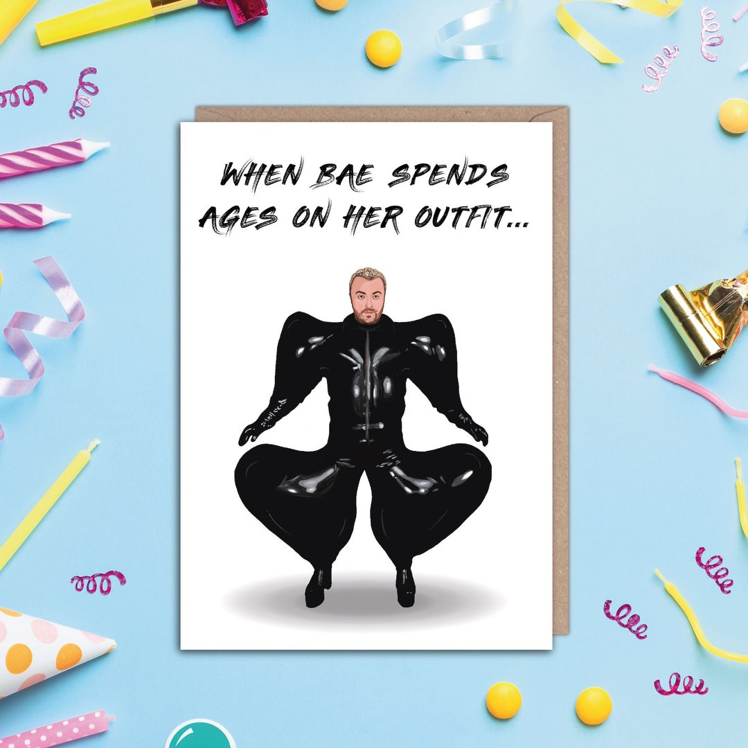 Sam Smith Bae Outfit Birthday Card - Etsy