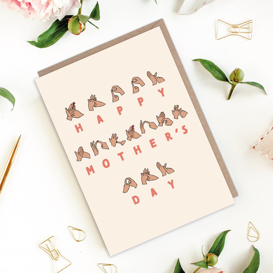 BSL Happy Mother's Day Card British Sign Language - Etsy
