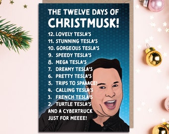 Elon Musk Christmas Card - Etsy