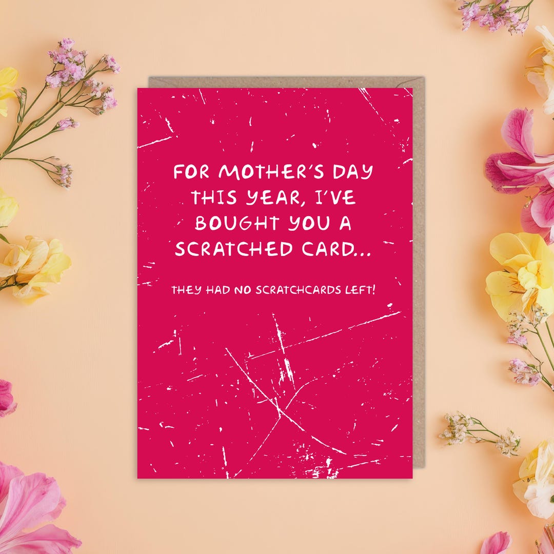 Scratchcard Mother's Day Card | Funny Mothers Day Card | Card for Mum ...