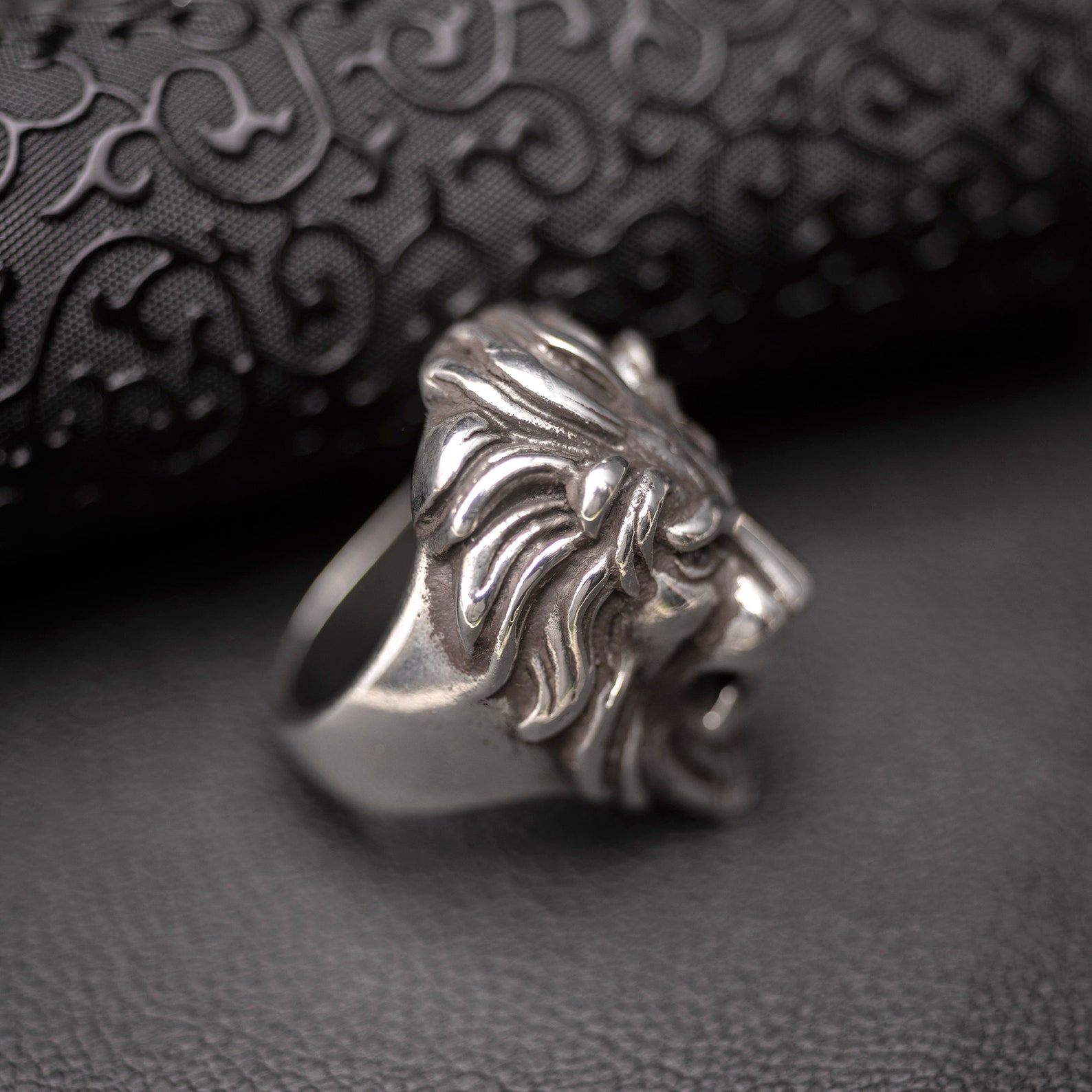 Lion Ring Silver Lion King Ring Lion Silver Ring Animal - Etsy