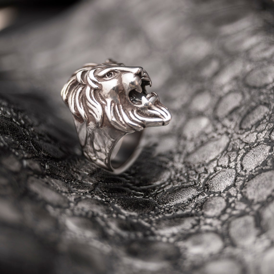 Lion Ring Silver Lion King Ring Lion Silver Ring Animal - Etsy