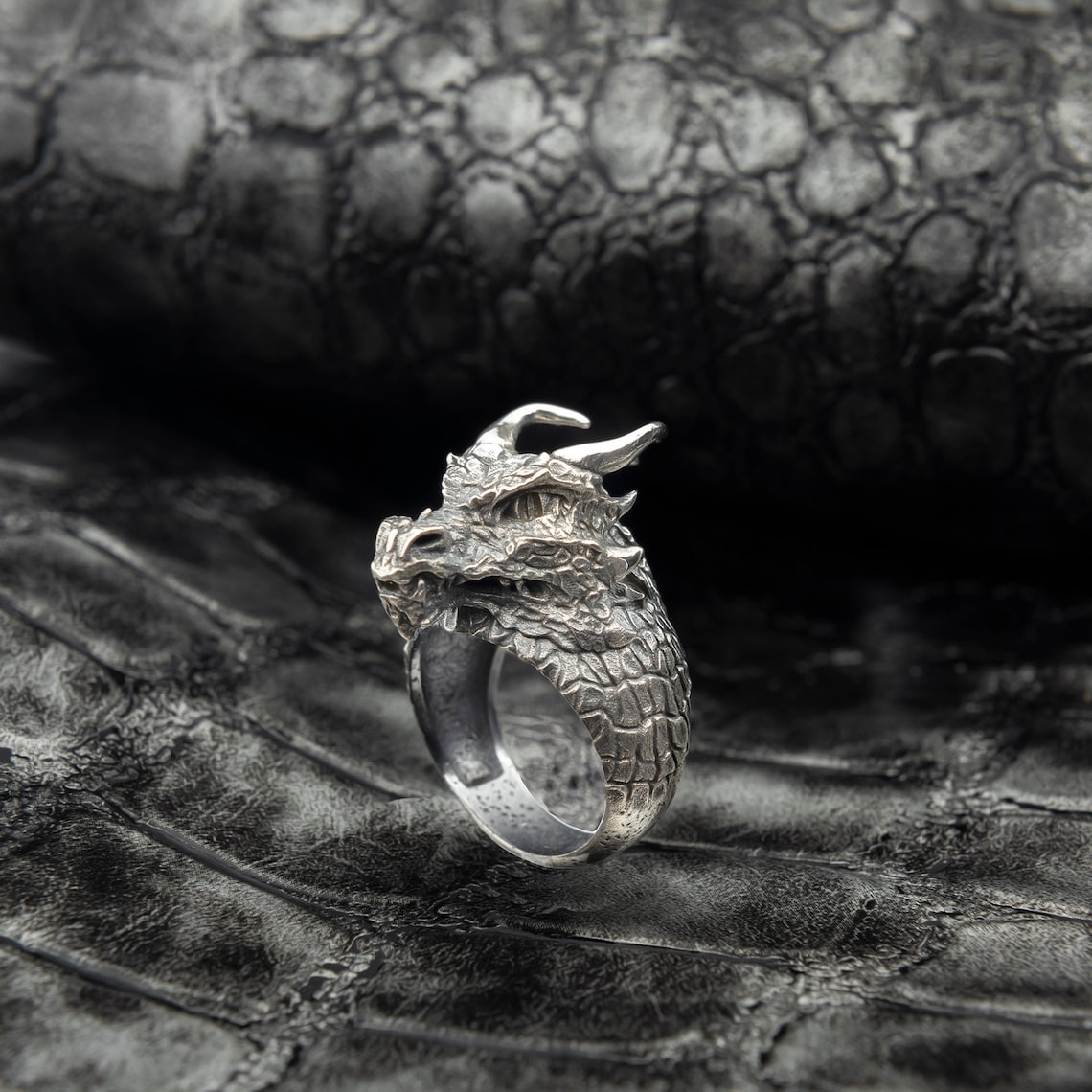 Mens Silver Dragon Rings at Edward Padgett blog
