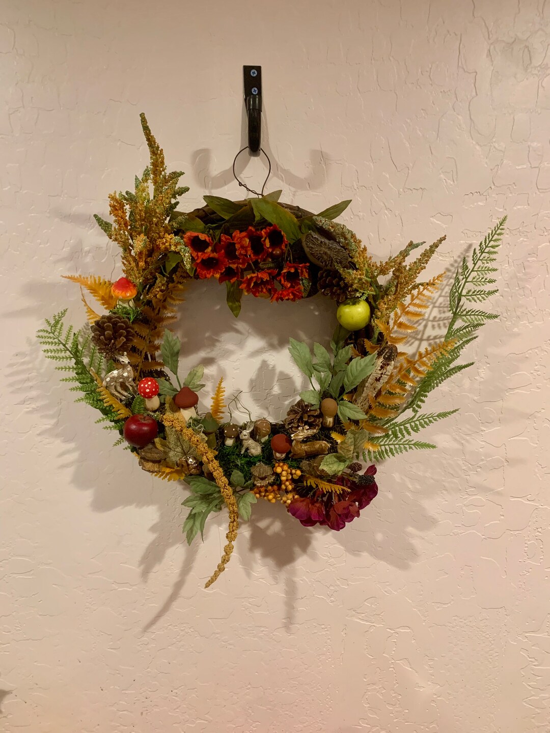 Woodland Animal Wreath, Woodland Mushroom Wreath, Fall Woodland Wreath ...