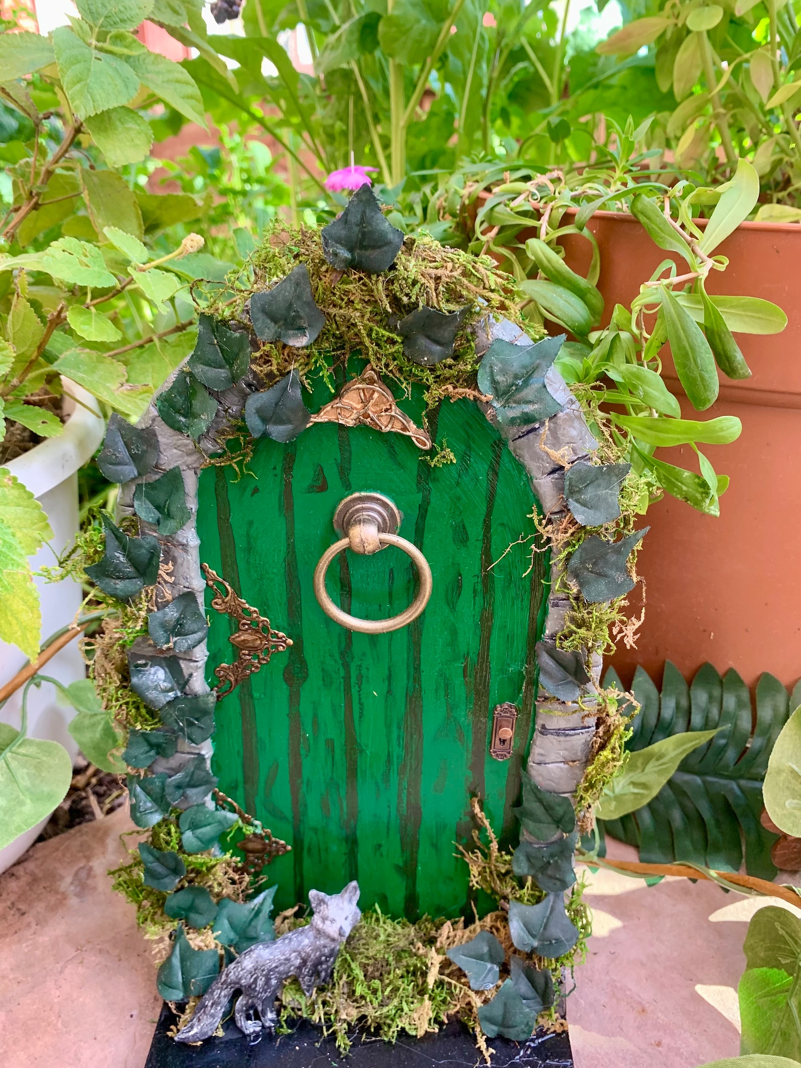 Green Celtic Fairy Door, Fairy Garden, Gnome Home, Elf Door, Magical ...