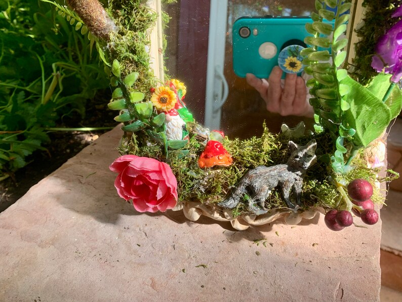 Small Nature Fairy Mirror, Fairy Mushroom Mirror, Whimsical Fae Mirror ...