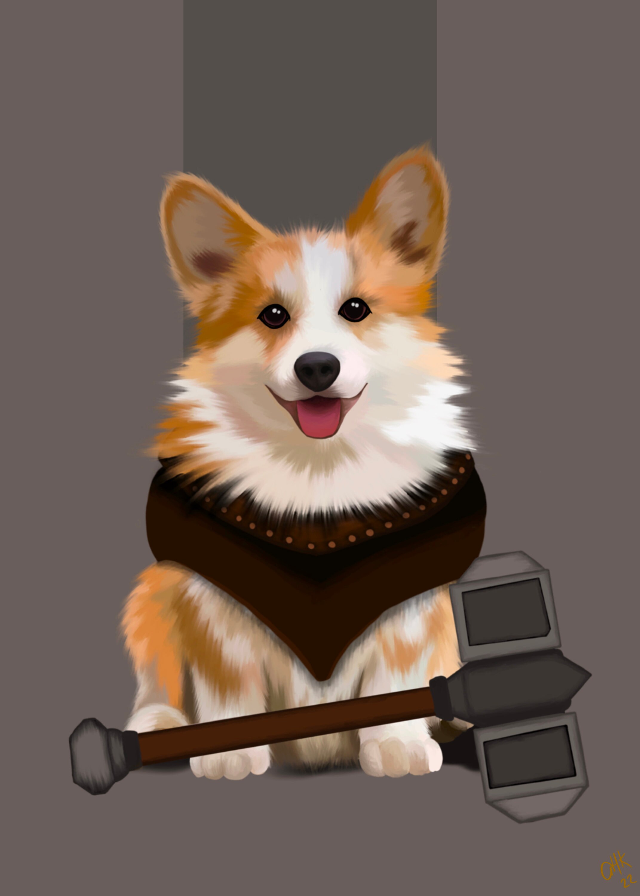 Dungeons and Dragon Companion Dwarf Corgi Print Dungeons and - Etsy