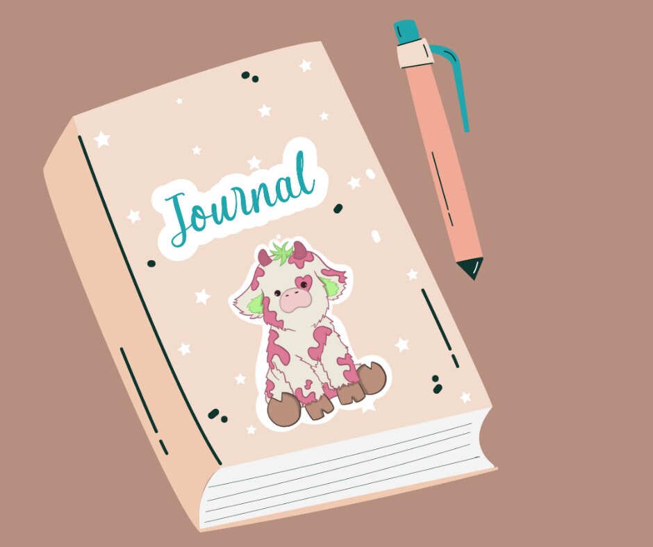 Cute Cow Digital Sticker Kawaii Flavor Cow Sticker Cow Clipart Cottage ...