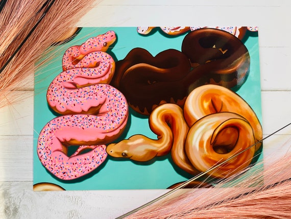 Snake Donuts Fantasy Art Digital Prints Home Decor Game - Etsy