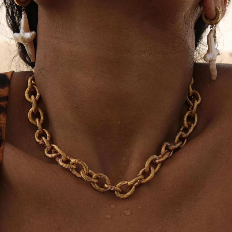 Chunky Gold Necklace - Etsy