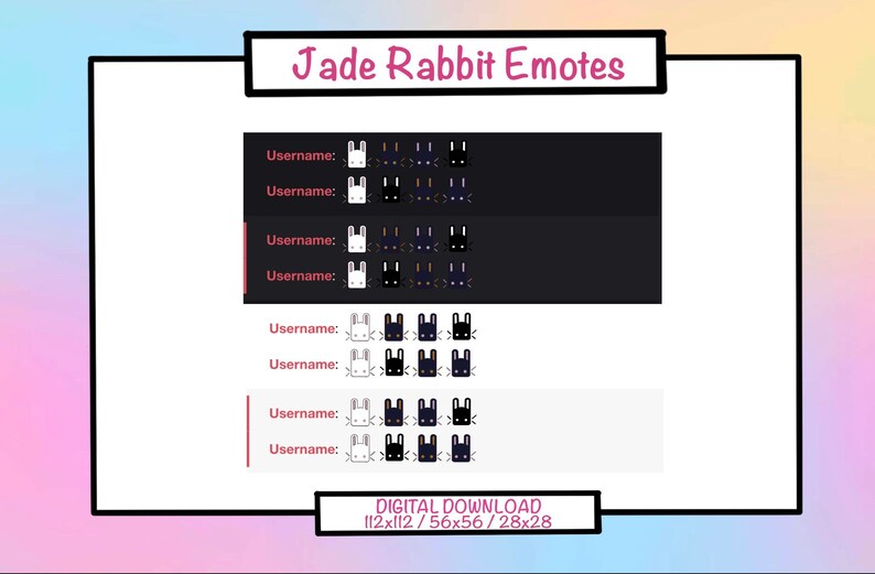 Destiny Jade Rabbit Emotes for Twitch Streamers, Discord, Youtube I ...
